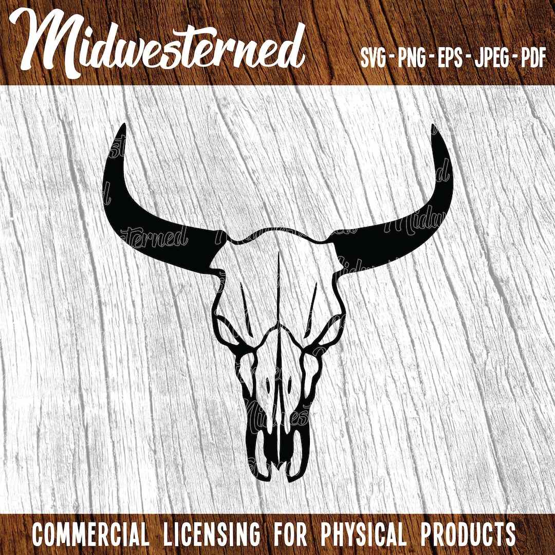 Mean Bull SVG - Bull Skull SVG - Skull Svg - Cow Skull Svg - Western ...