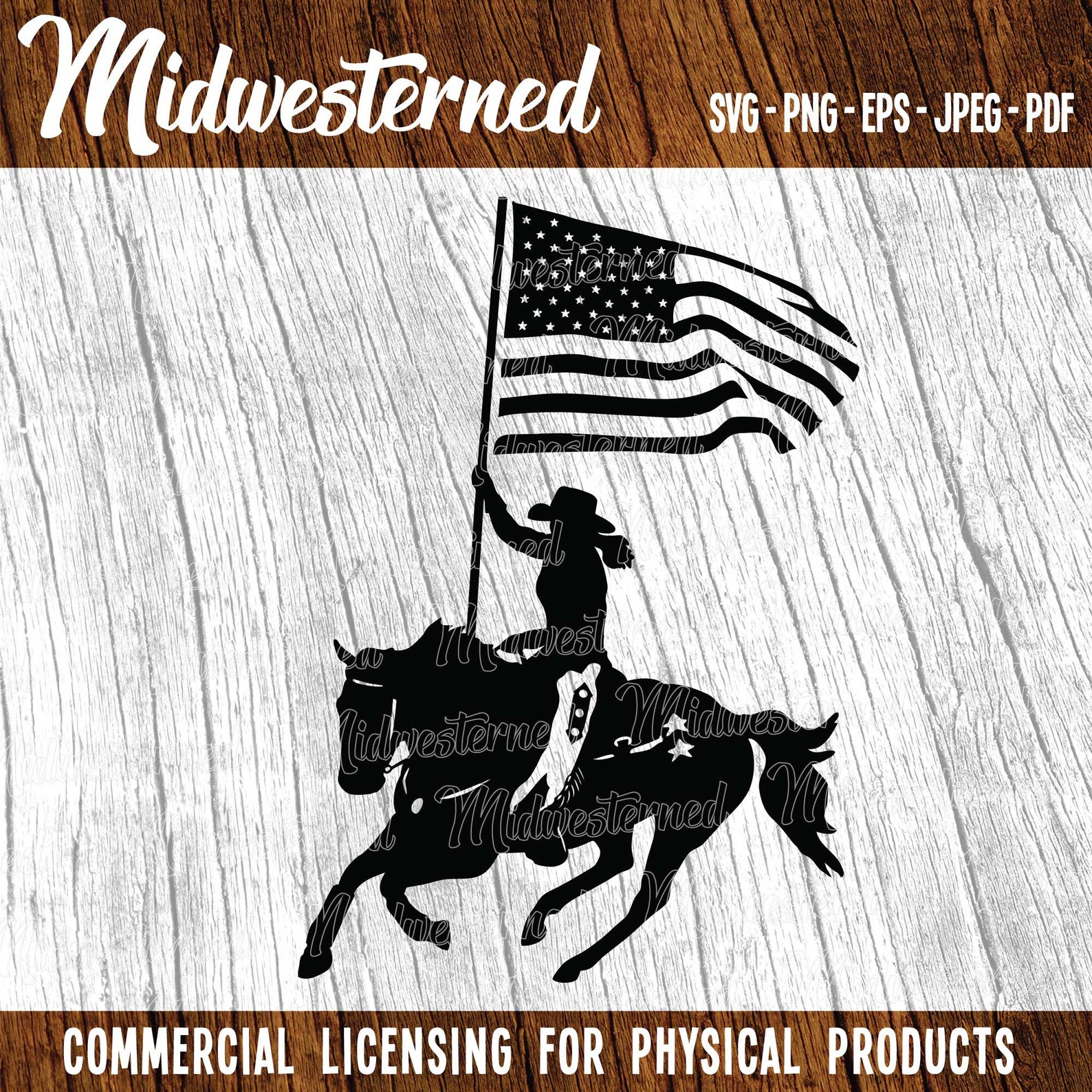 Rodeo Cowgirl SVG – Barrel Racing, Queen With Flag (digital Download ...