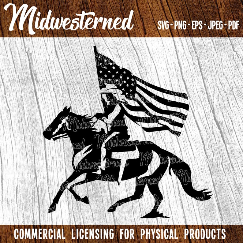 American Cowgirl SVG - Rodeo Queen SVG - Horse American Flag Svg - Etsy