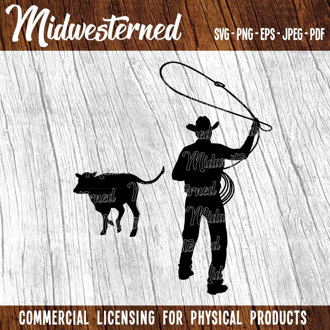Cowboy Roping Steer SVG - Cattle Svg - Cowboy Svg - Working Cows Clip ...