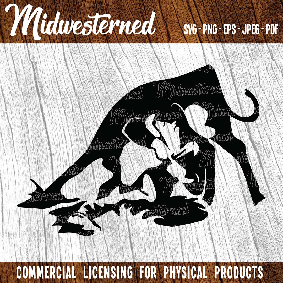 Steer Wrestling SVG Bull Doggin Svg Rodeo Svg Steer - Etsy