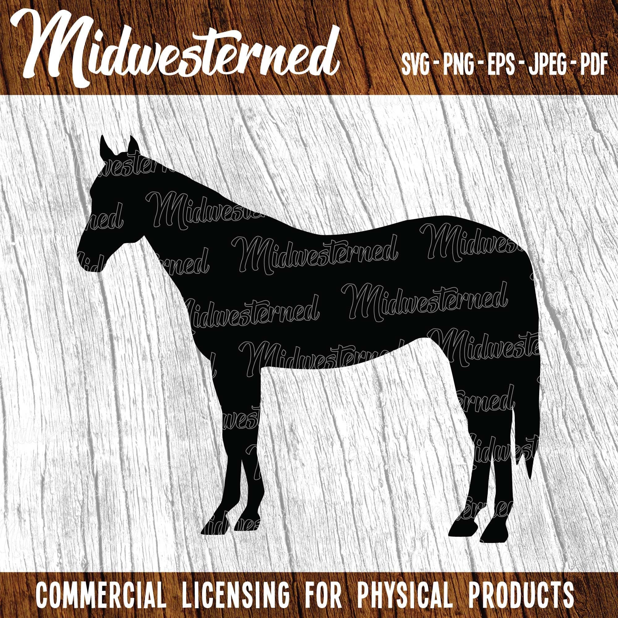 Horse SVG - Standing Horse Svg - Horse Silhouette Download - Quarter ...