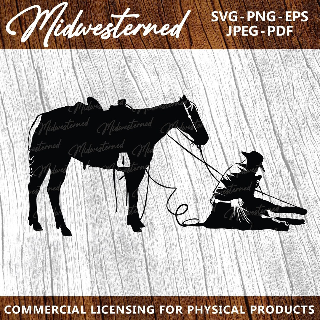 Roper SVG - Calf Roping Svg - Horse Svg - Cowboy Svg - Rodeo Clip Art ...