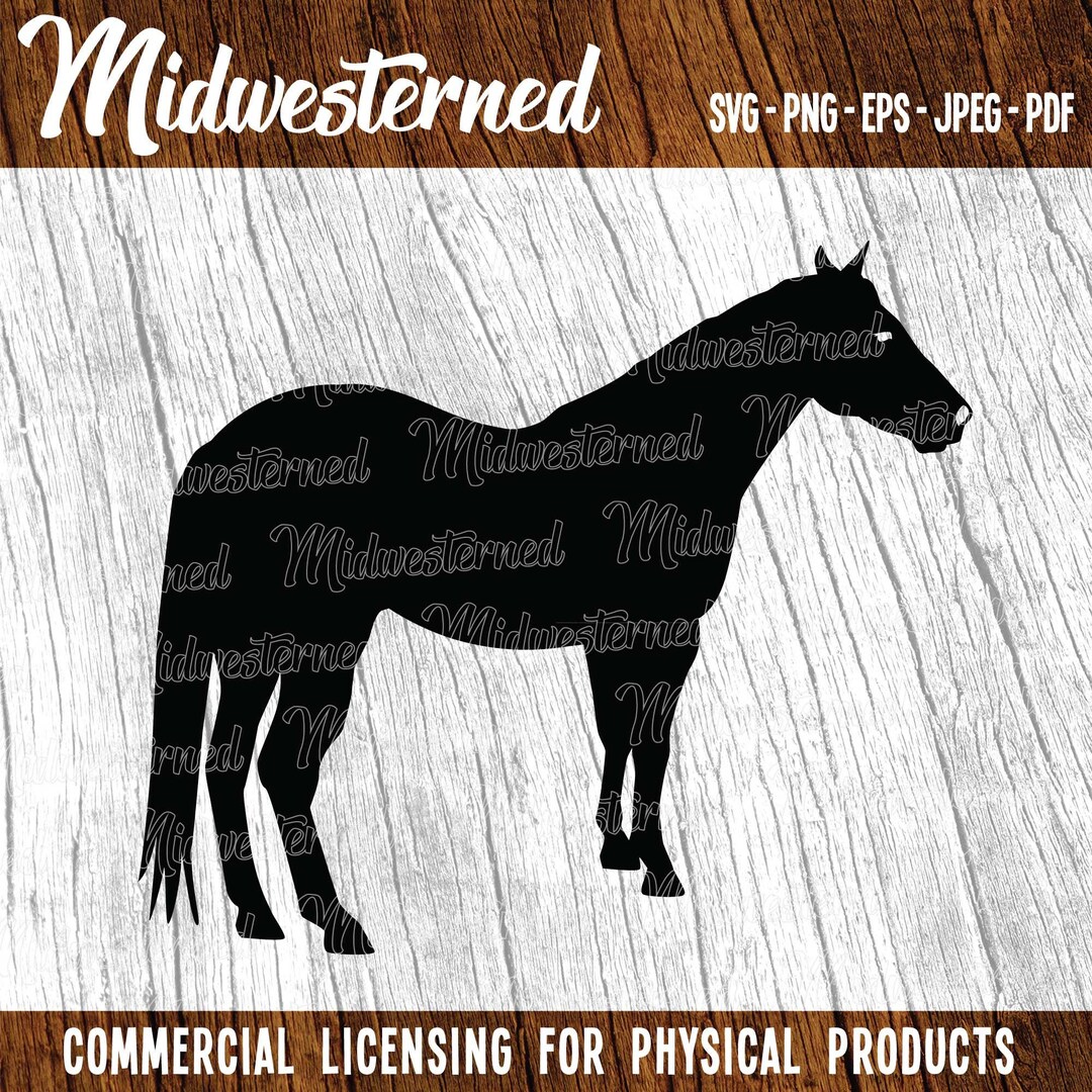 Horse Svg - Horse Silhouette Svg - Standing Horse Svg - Equestrian Svg ...