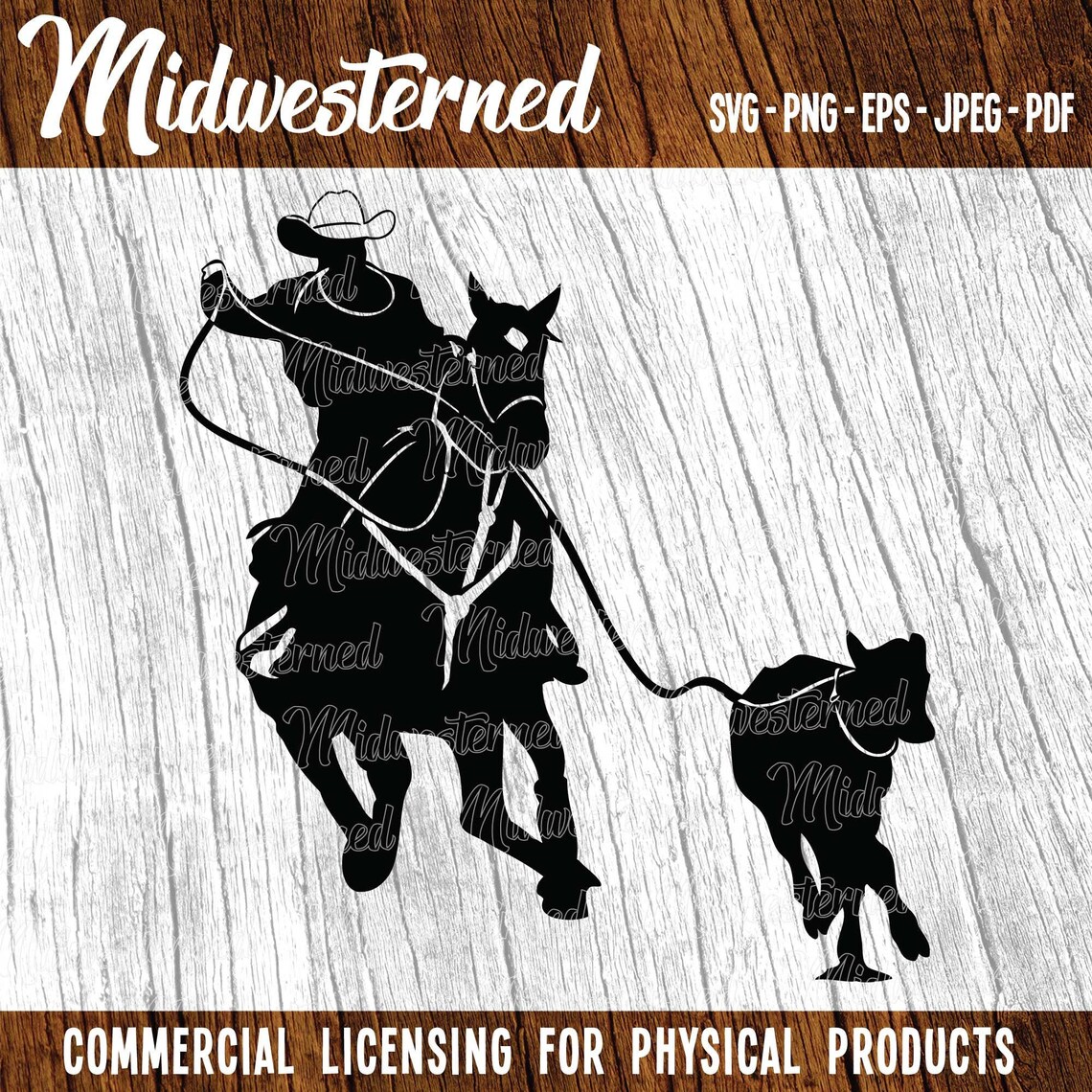 Calf Roper SVG - Roping Svg - Horse Svg - Cowboy Svg - Rodeo Clip Art ...