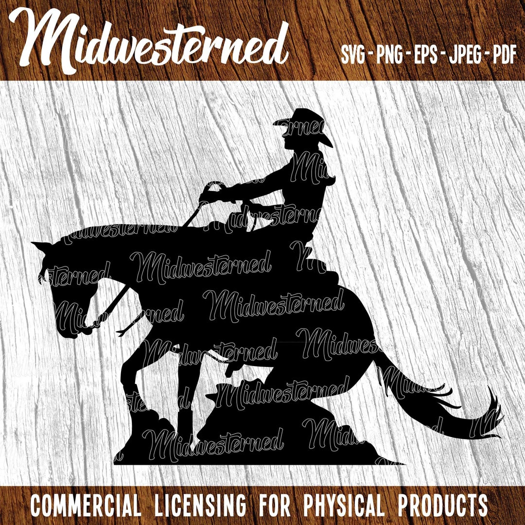 Reining Horse Woman Rider SVG – Western Clipart (digital Download) - Etsy