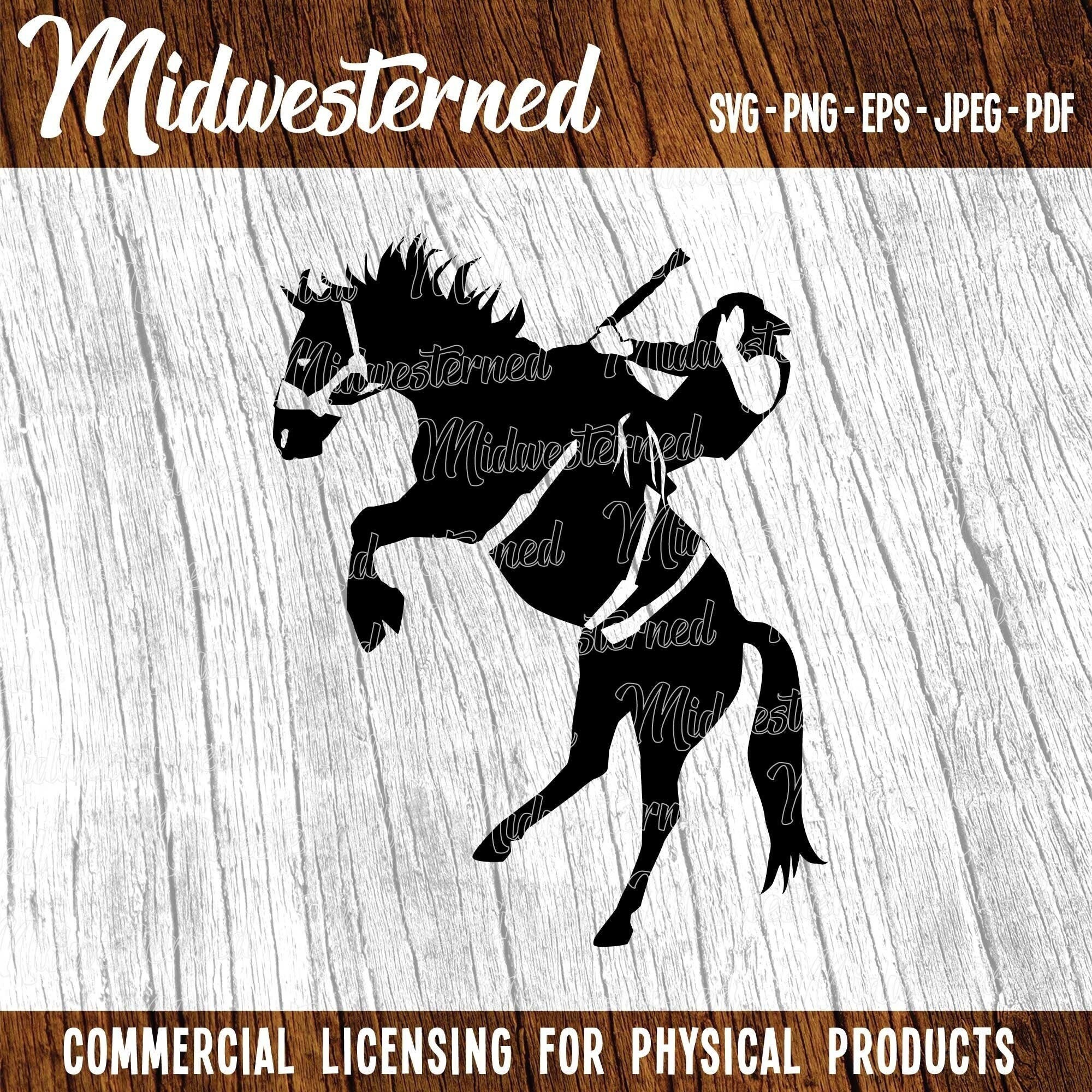 Bronc Rider Svg Bucking Bronco Svg Bucking Horse Svg Cowboy Horse ...