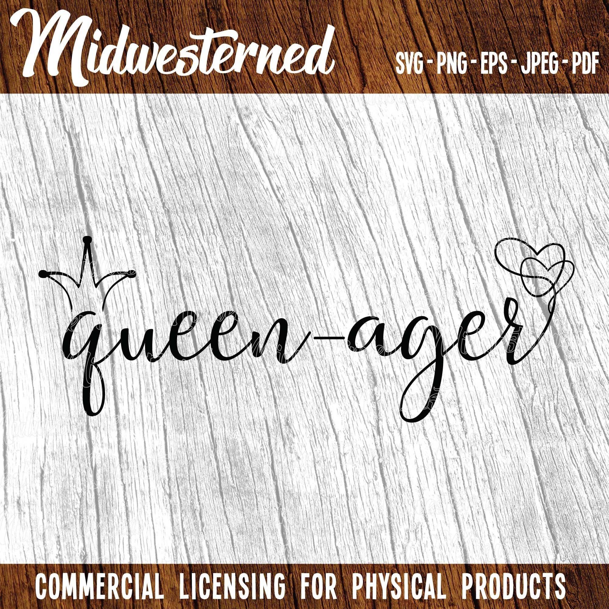 Queen-ager SVG Middle Aged Woman Shirt Clip Art Old - Etsy