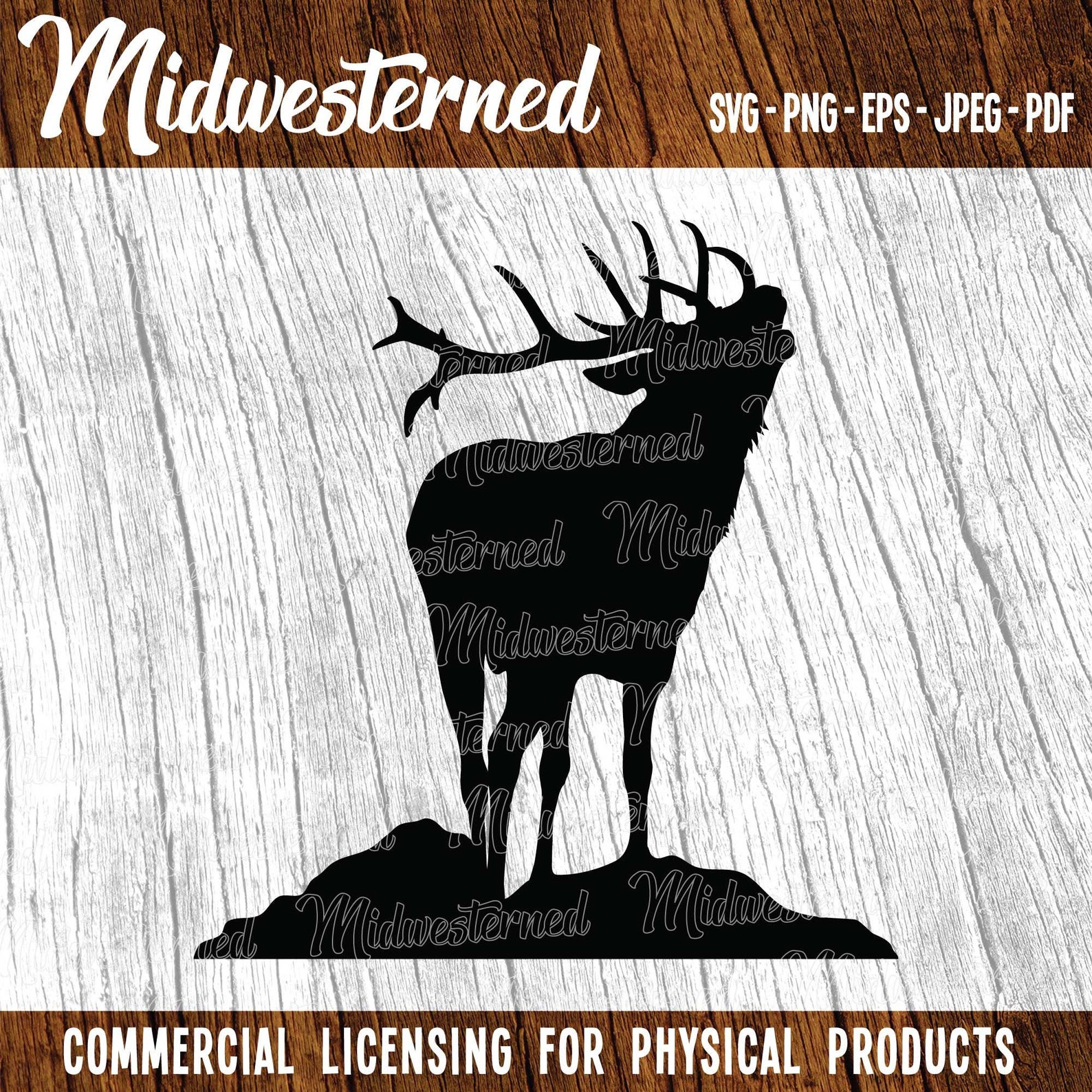 Bugling Elk SVG Elk Svg Bull Elk Png Hunting Clipart Wapiti Svg Elk ...