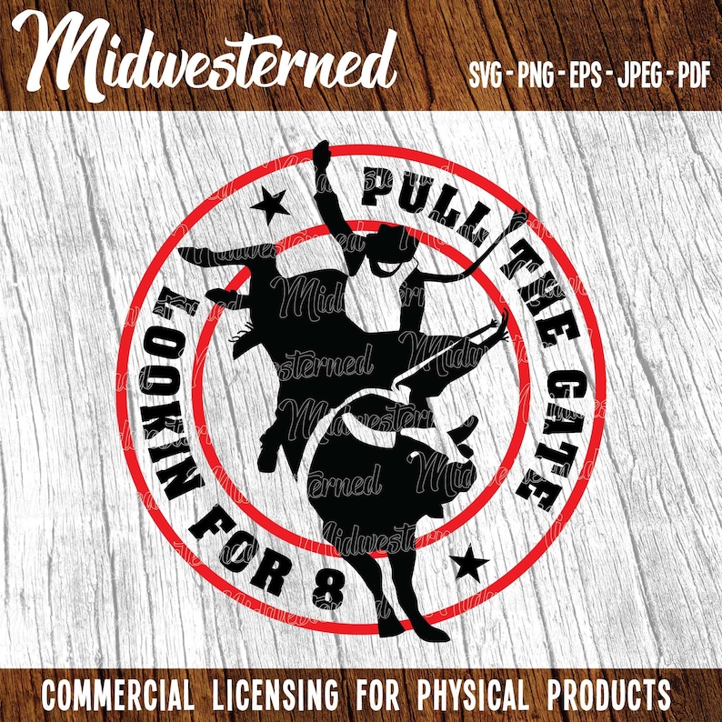 Bullrider SVG Rodeo Decal Bull Riding Tshirt Art 8 Second Ride Artwork ...