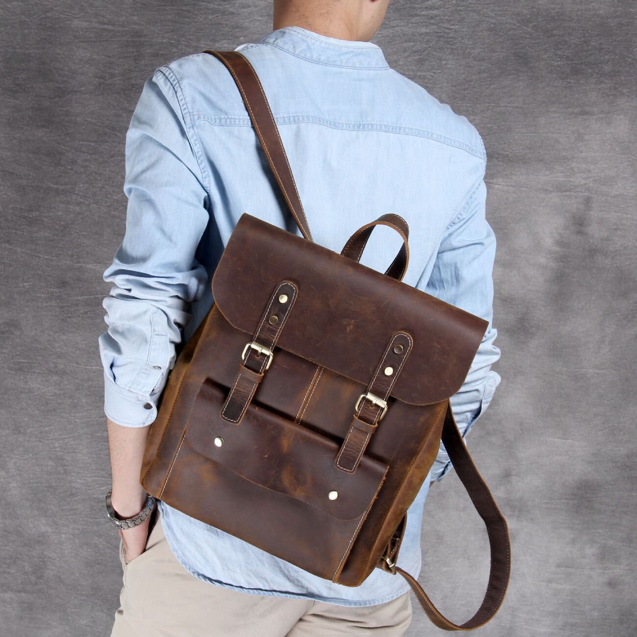 Vintage Leather Travel Laptop Backpack Rucksack Best Gift for Him - Etsy