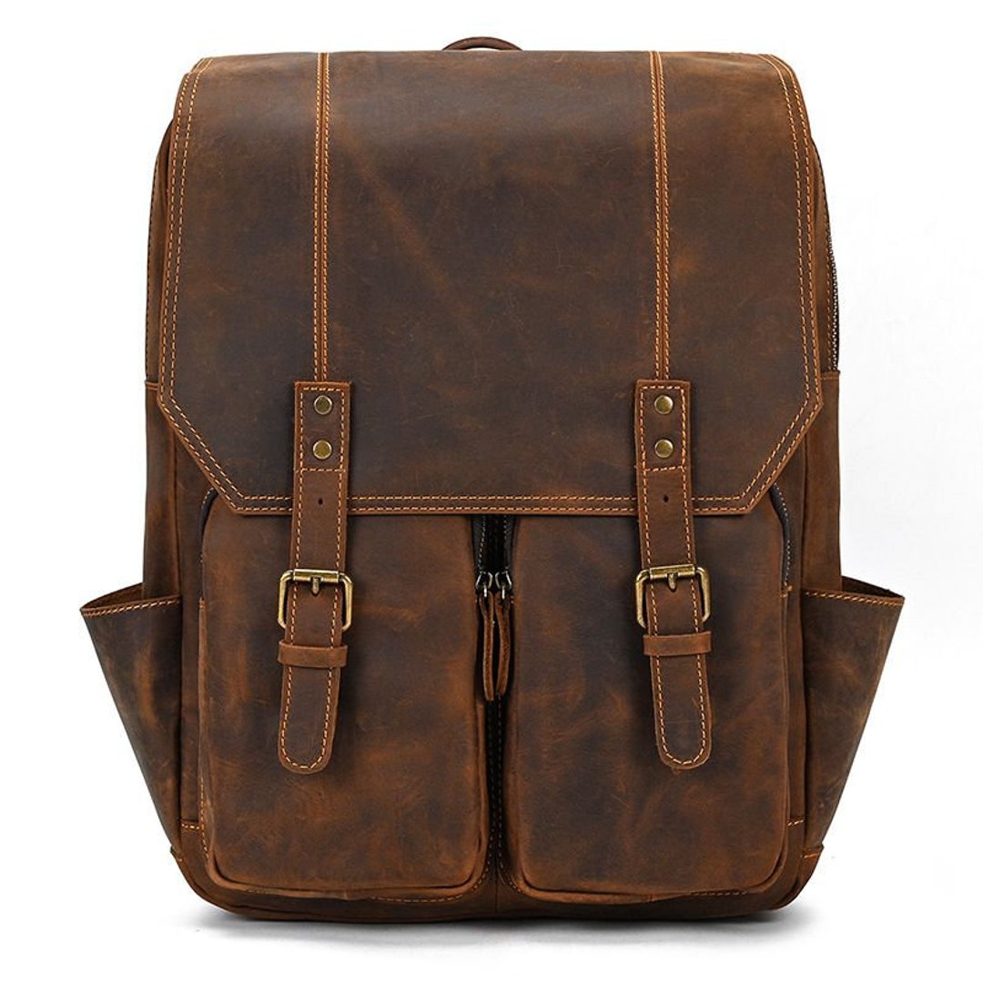 Vintage Leather Travel Laptop Backpack Rucksack Best Gift - Etsy