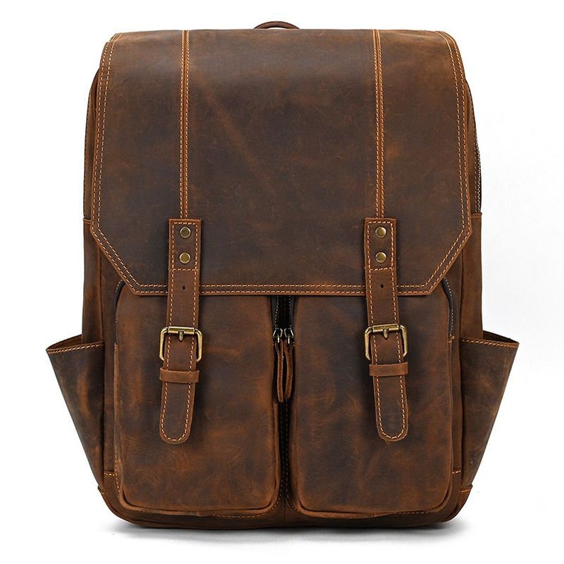 Vintage Leather Travel Laptop Backpack Rucksack Best Gift - Etsy