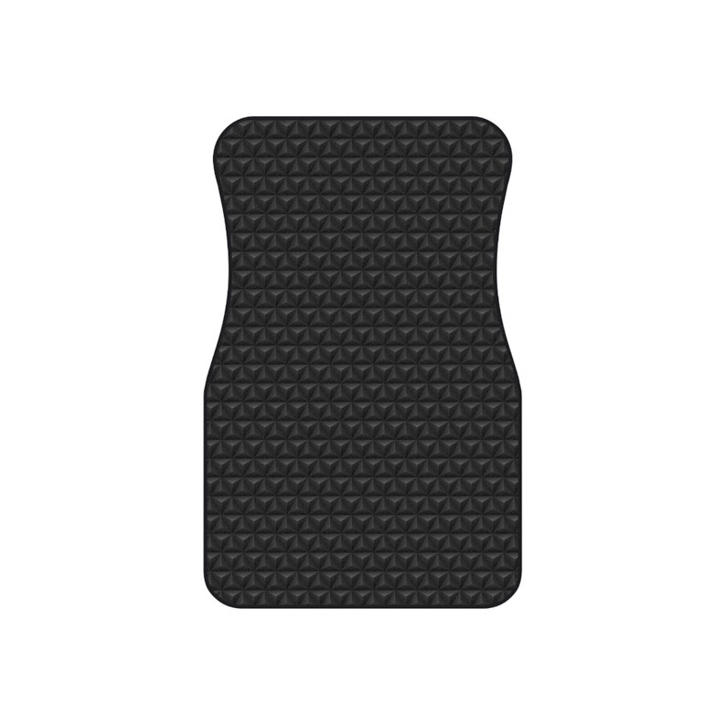 Black Abstract 3D Geometric Pattern Car Floor Mats (set of 4) - Sleek ...