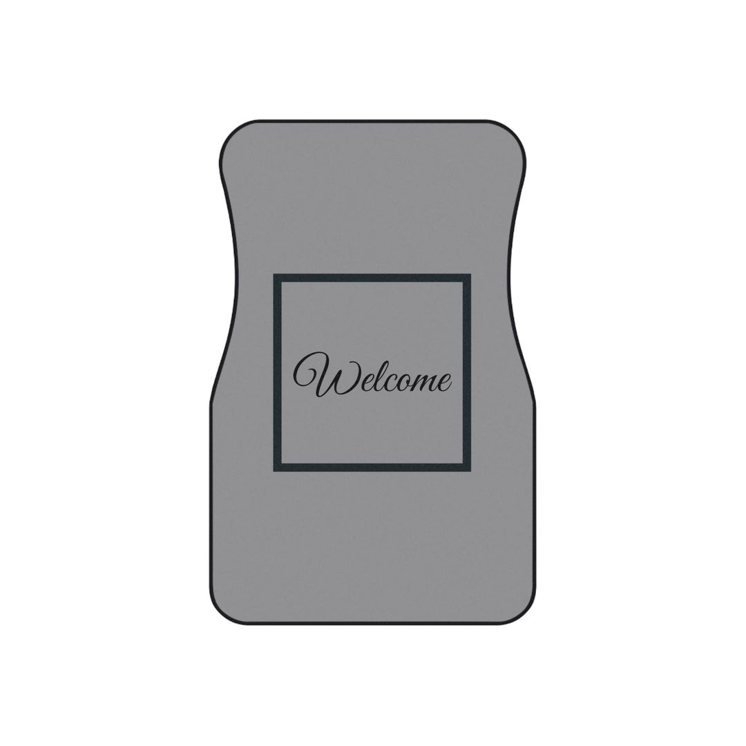 Welcome Grey Color Car Mats (set of 4) | Customizable, Non-slip Rubber ...