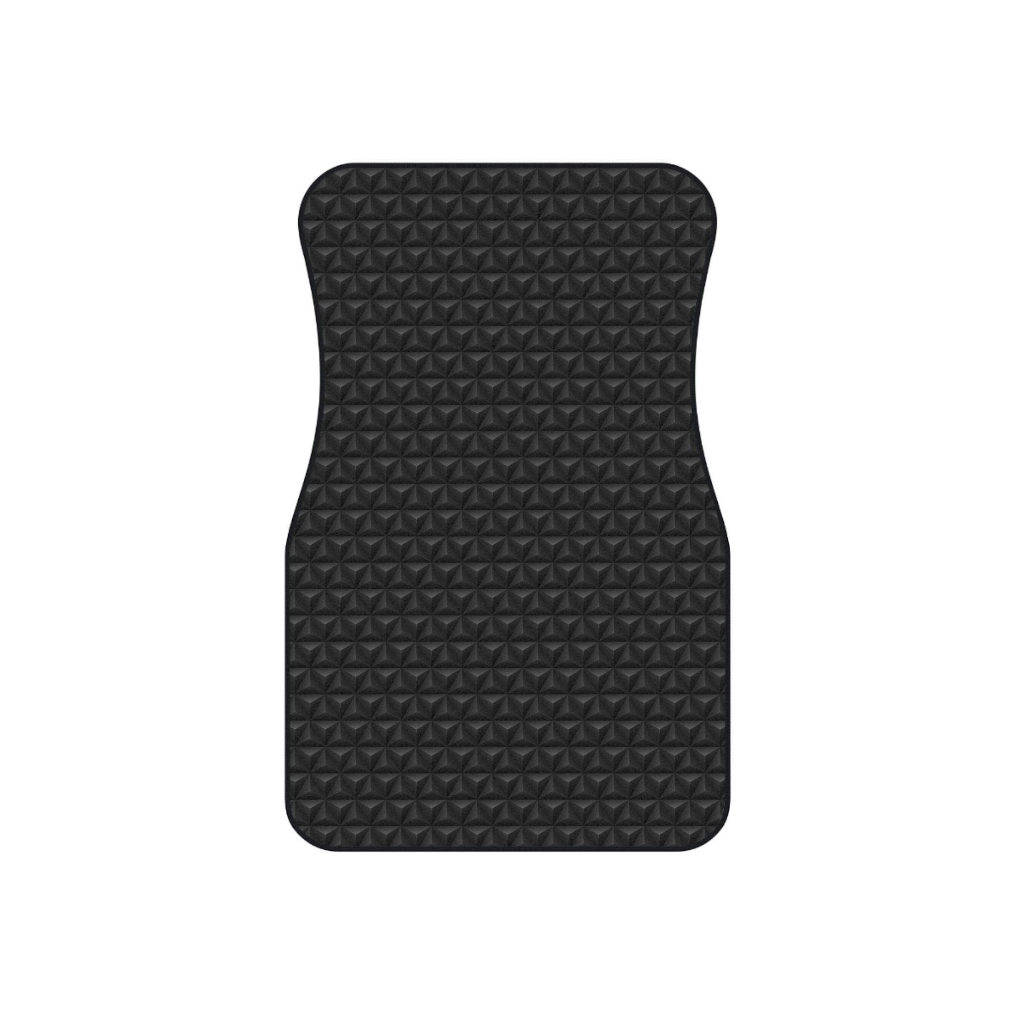 Black Abstract 3D Geometric Pattern Car Floor Mats set of 4 Sleek ...