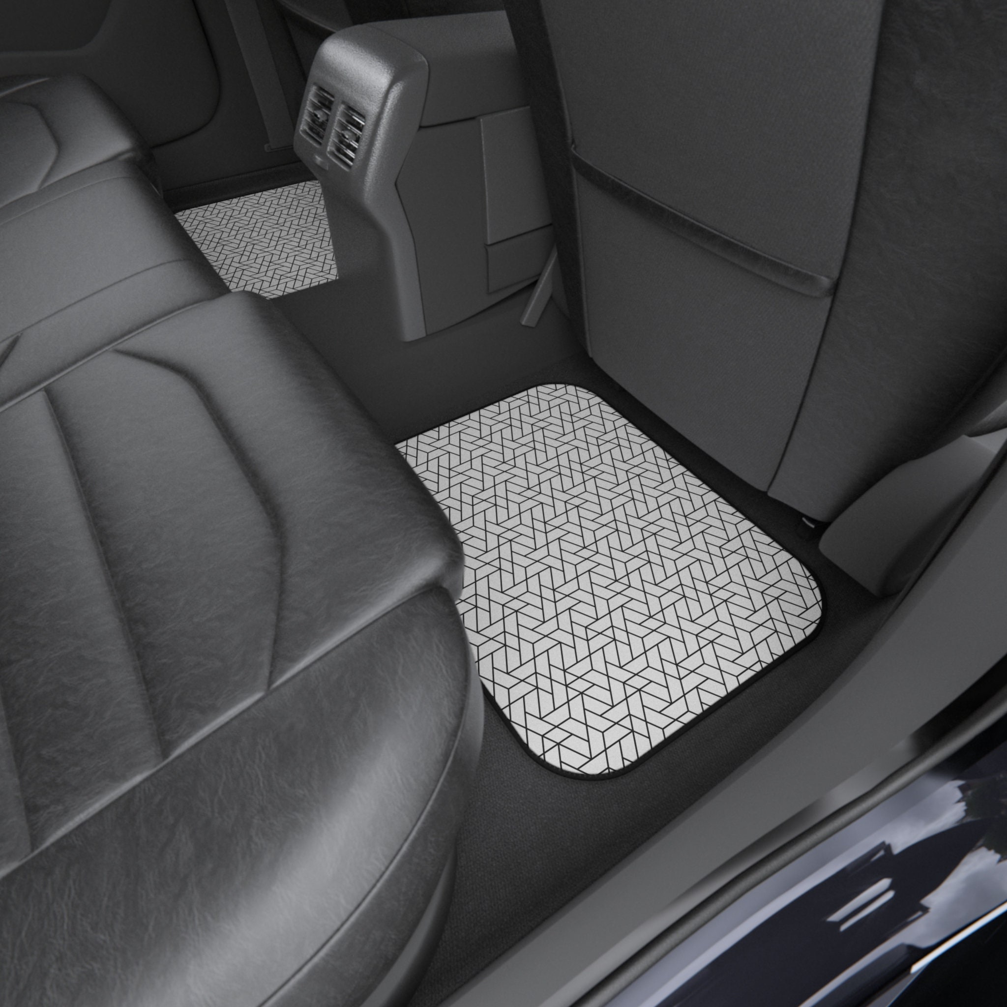 Hexagonal and Triangular Texture Abstract Geometric Car Floor Mats set ...