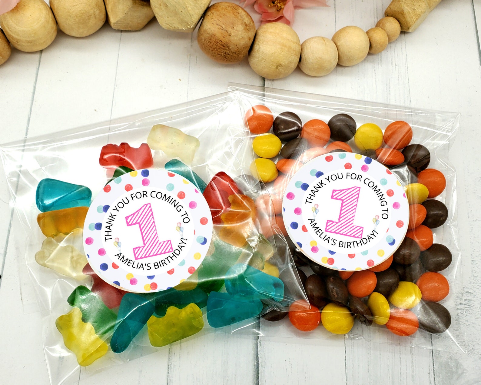 Birthday Favor Stickers for Kids, Personalized Birthday Party Stickers ...