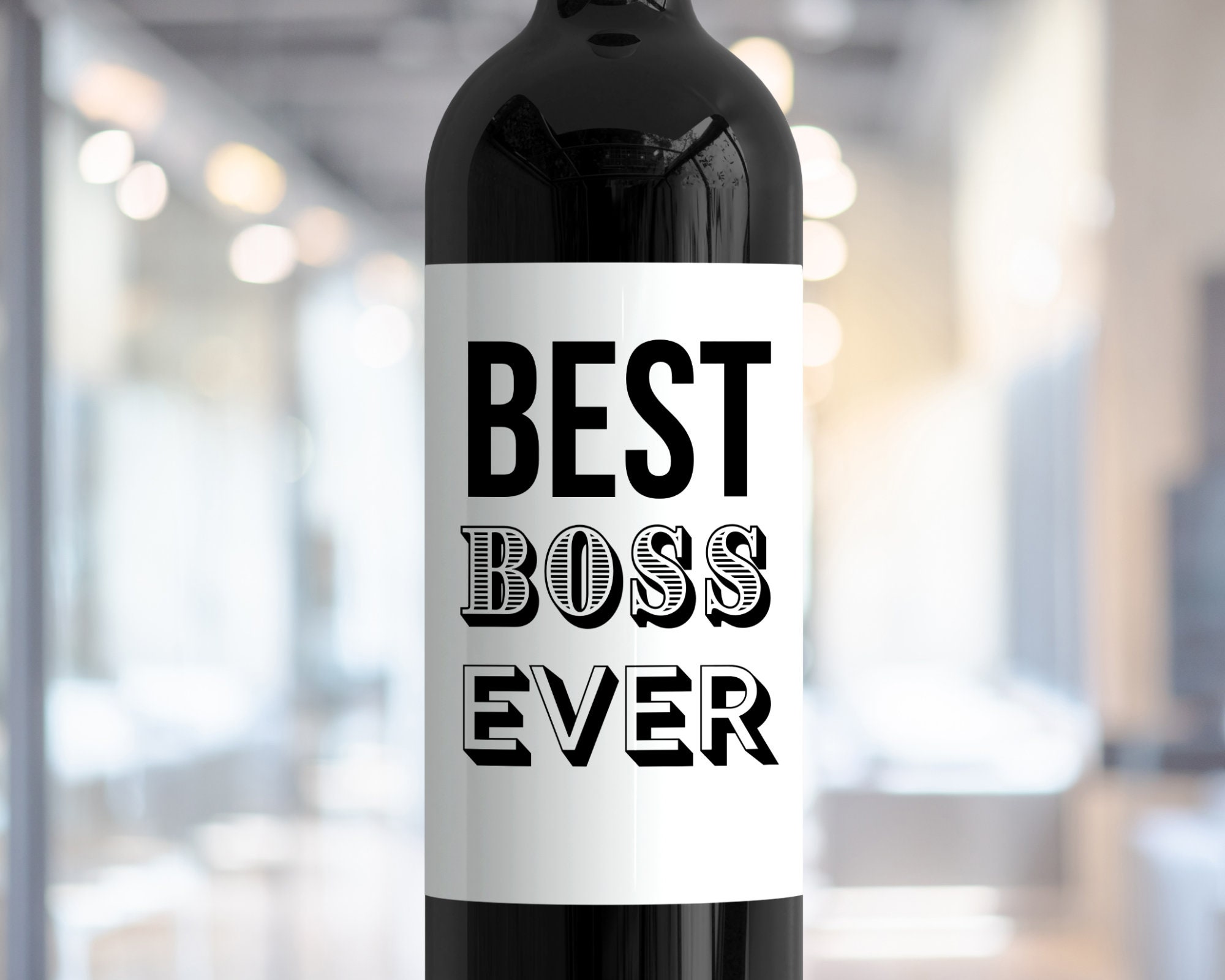 Wine Label for Boss Boss Christmas Gift Funny Christmas Gift - Etsy