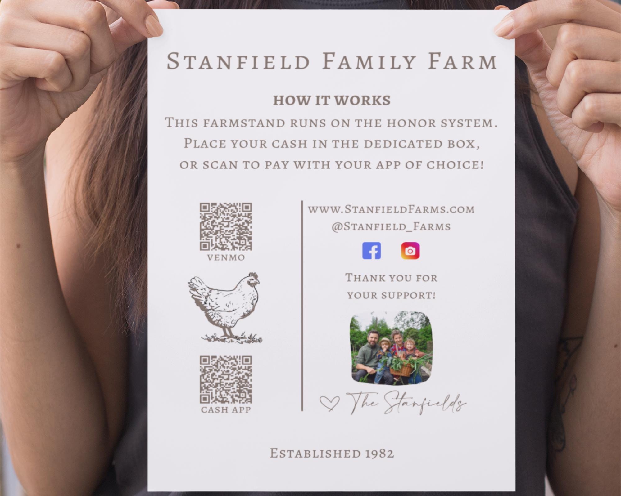 Farmstand Sign How to Pay, Printable Farmstand Honor System Sign, Honor ...