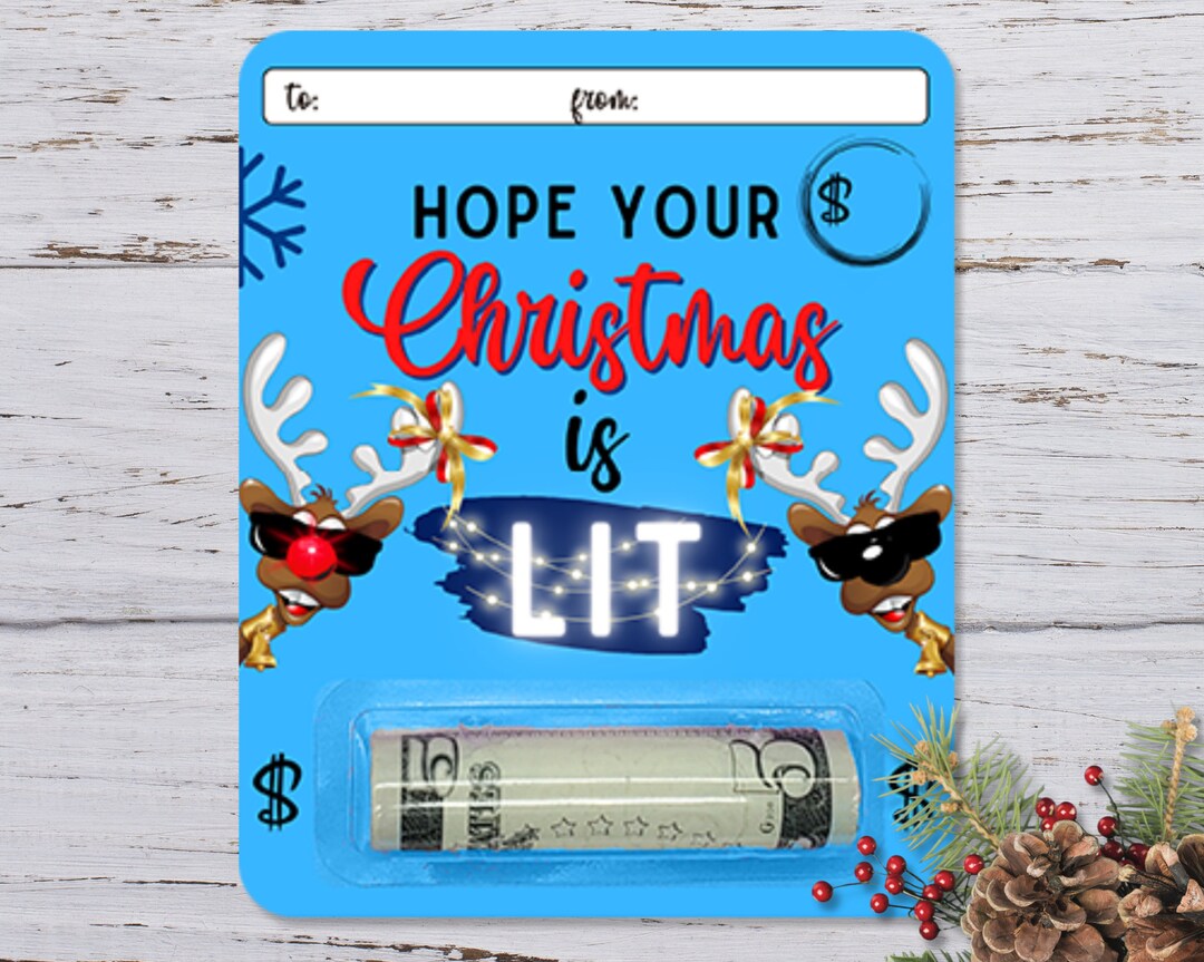 Christmas Money Card, Christmas Money Holder Card, Stocking Stuffer ...