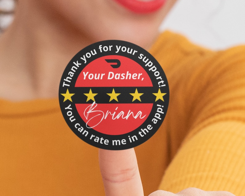 Doordash Thank You Stickers for Bags Doordash Driver - Etsy