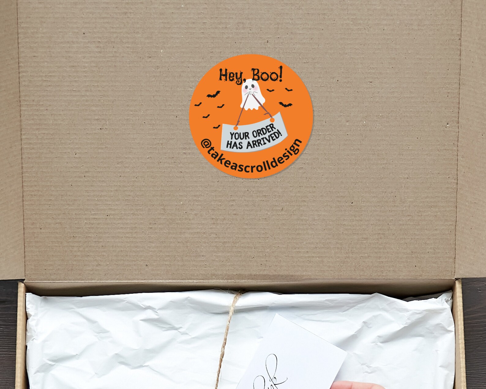 Hey Boo, Halloween Thank You Stickers, Small Business Packaging ...