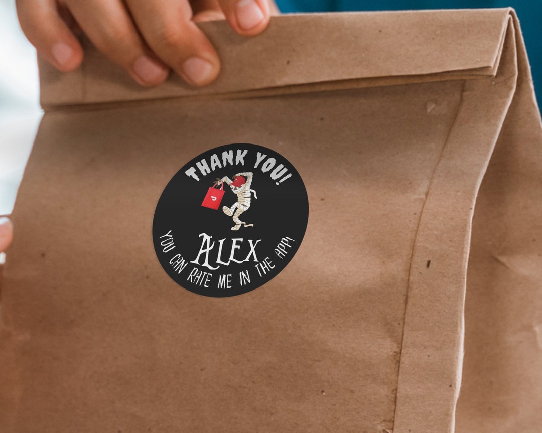 Halloween Doordash Stickers, Personalized Bag Labels, Custom Fall Thank ...