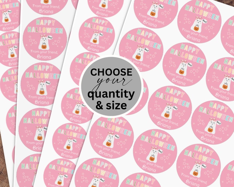 Halloween Stickers for Treat Bags, Favor Labels for Classroom Party ...