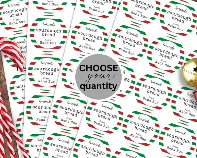 Christmas Baked Goods Labels, Holiday Cookie Tags, Canning Jar Labels ...