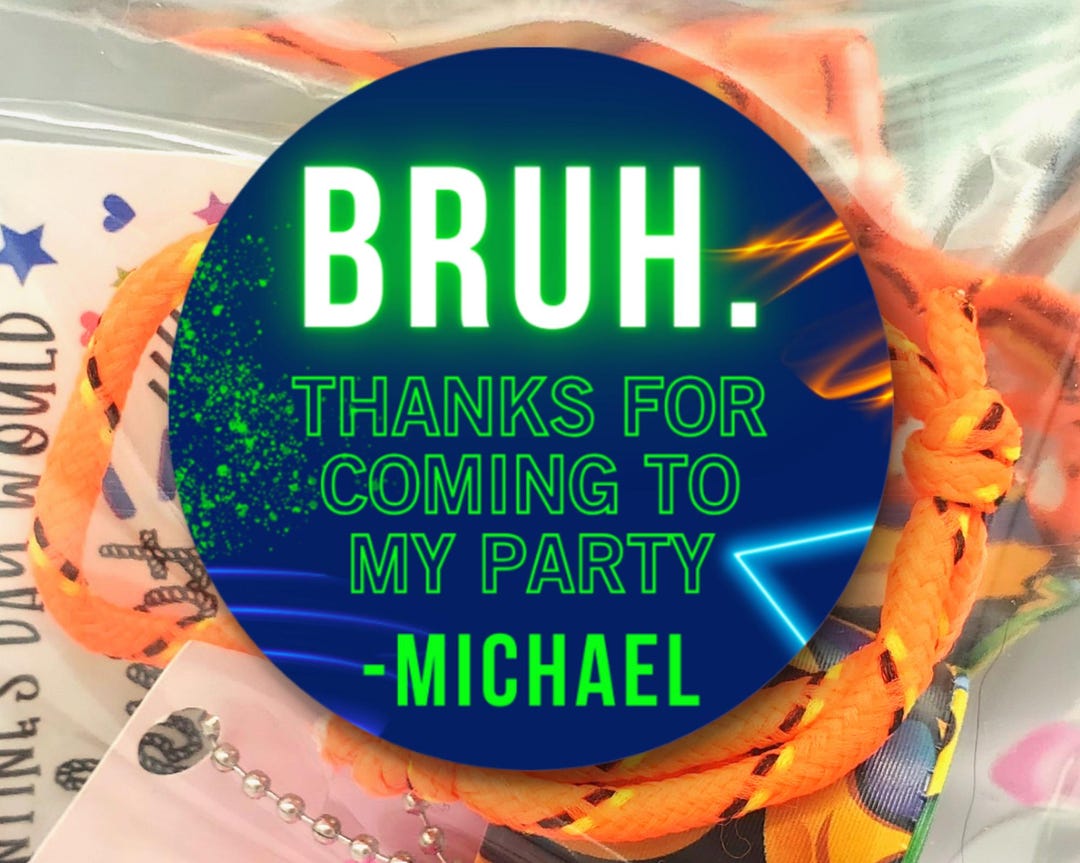 Bruh It's My Birthday Stickers, Bruh Birthday Favor Stickers, Treat Bag ...
