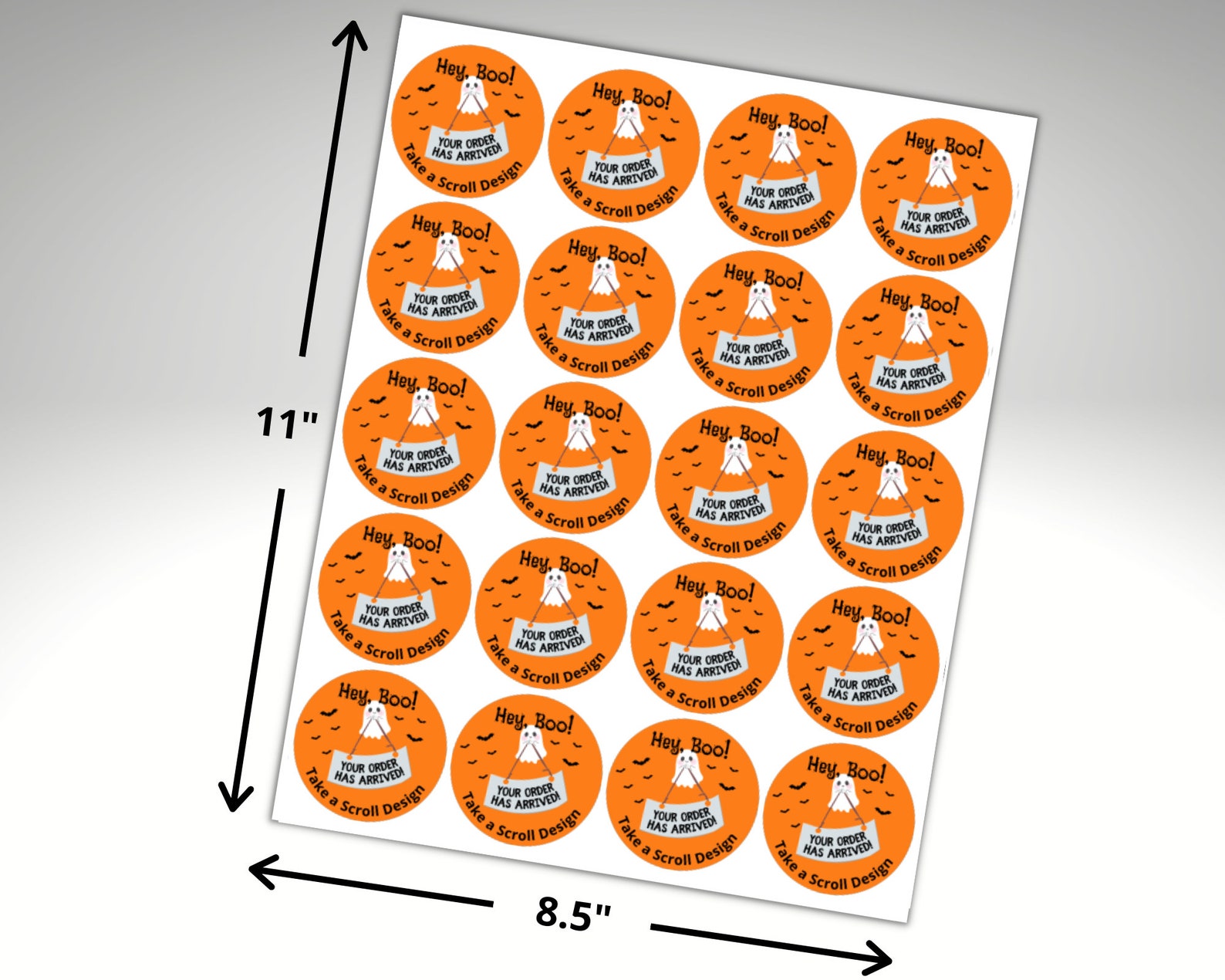 Hey Boo, Halloween Thank You Stickers, Small Business Packaging ...