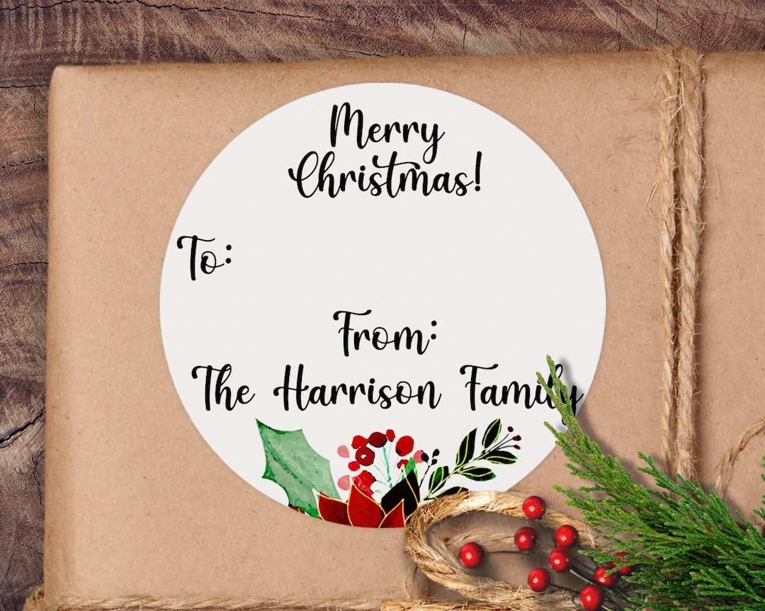 Christmas Gift Labels, Personalized Stickers for Gifts, Christmas to ...