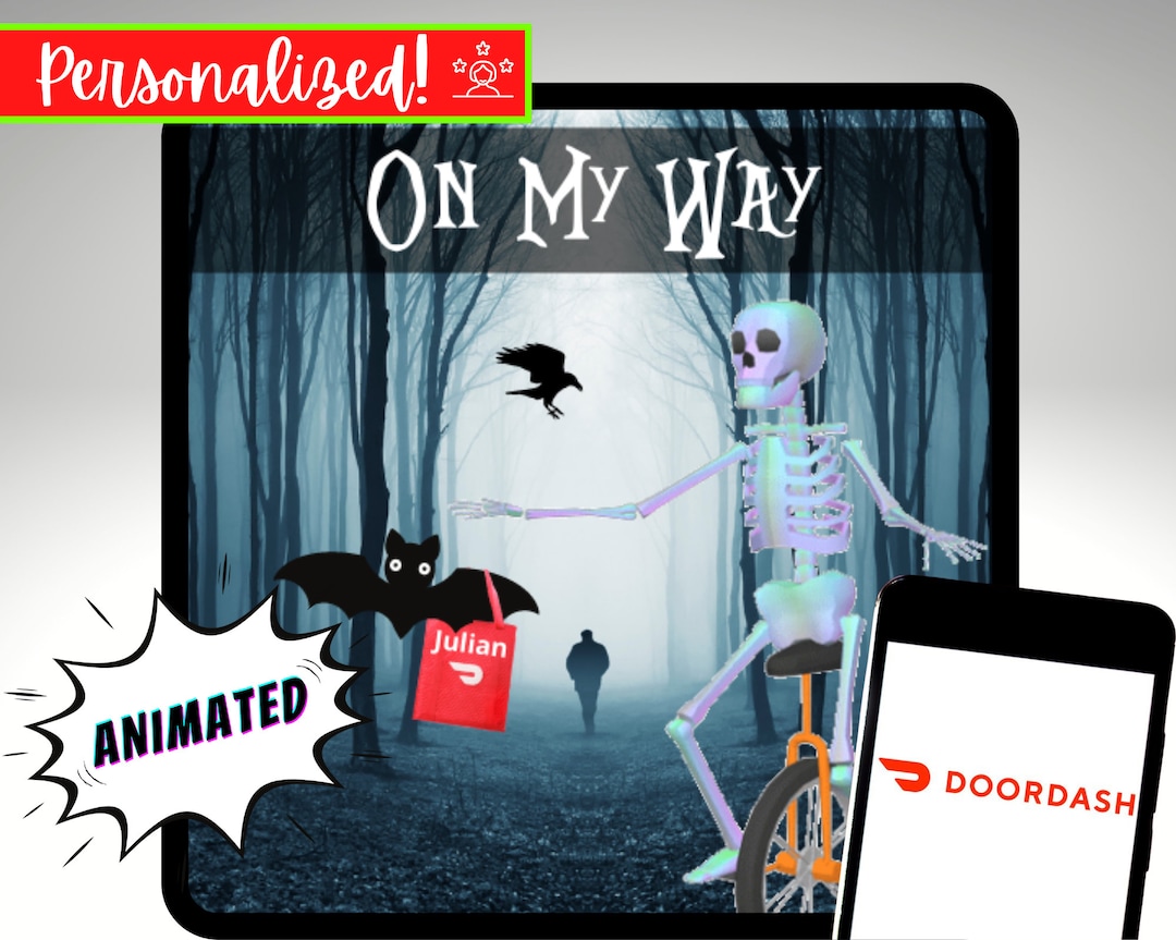 Doordash Halloween Animated Thank You Rating Text for Delivery Drivers ...