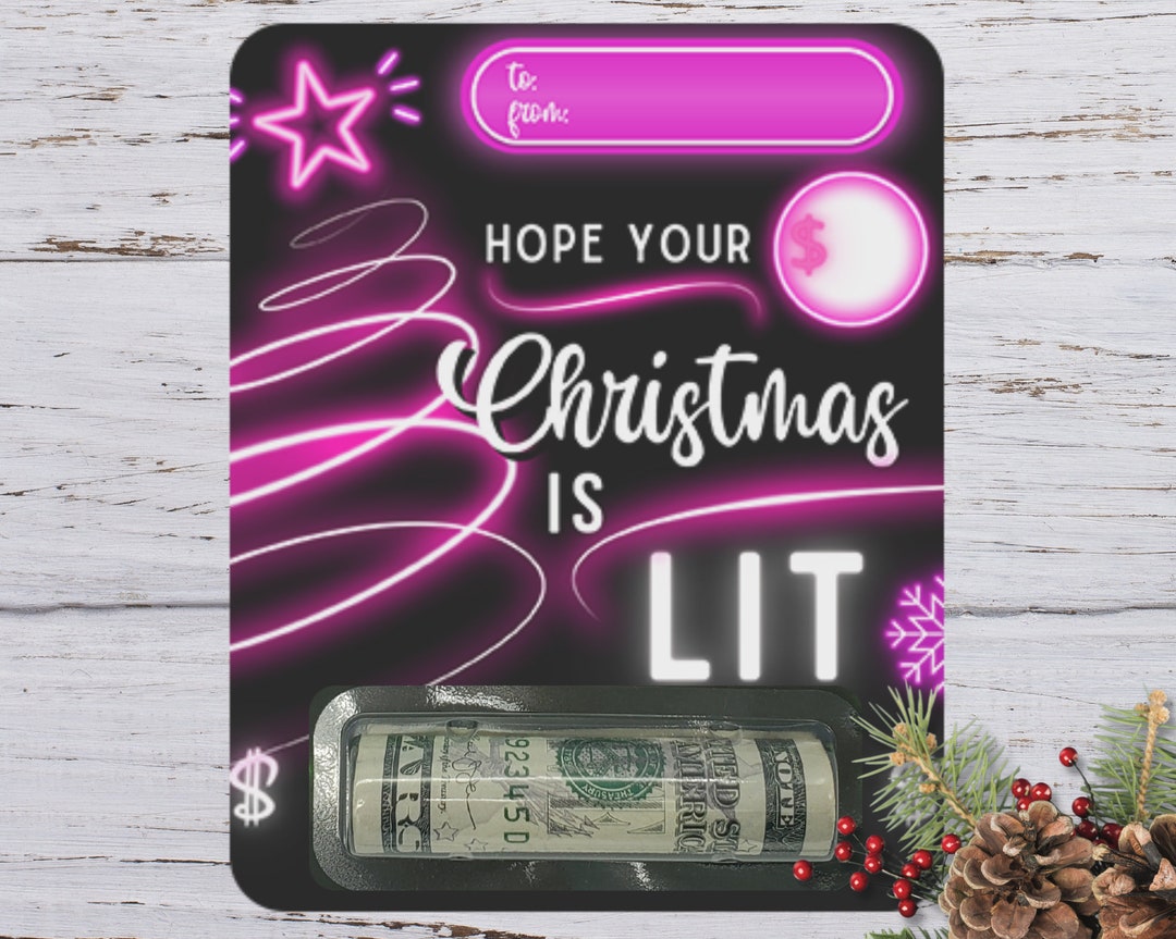 Christmas Money Card, Christmas Money Holder Card, Stocking Stuffer ...