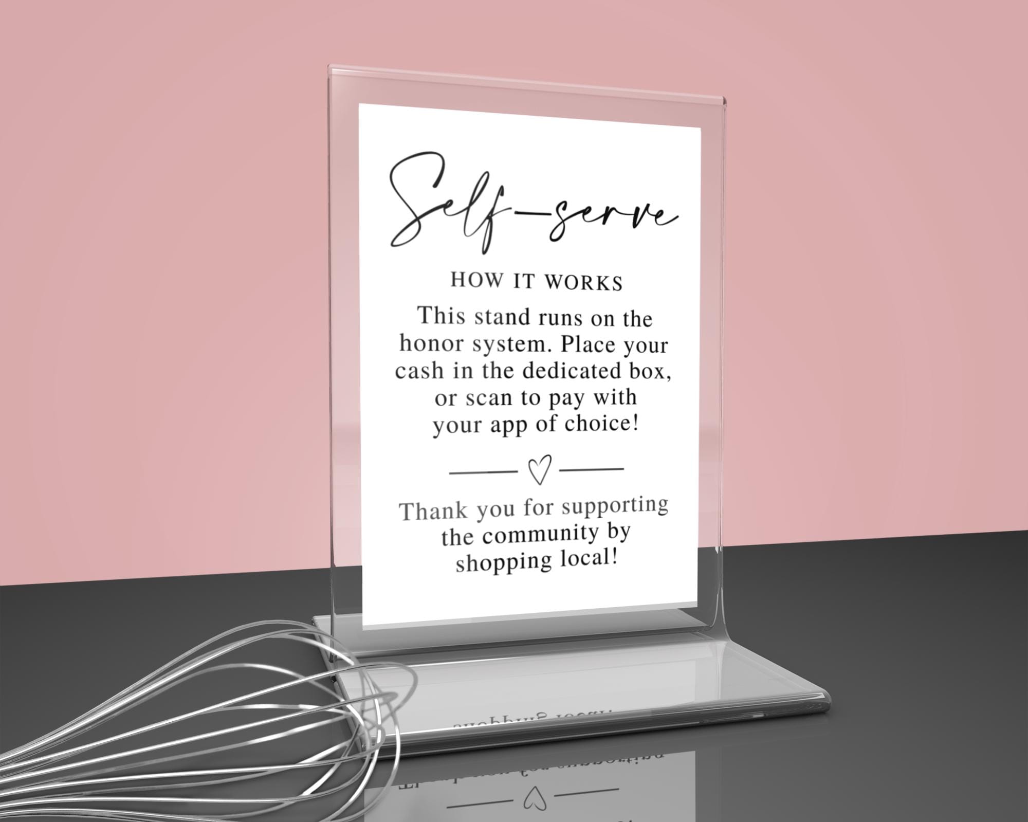 Printable Farmstand Honor System Sign, Bakery Stand Sign, Self Serve ...