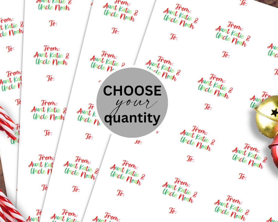 Christmas Gift Labels, Personalized Stickers for Gifts, Christmas to ...