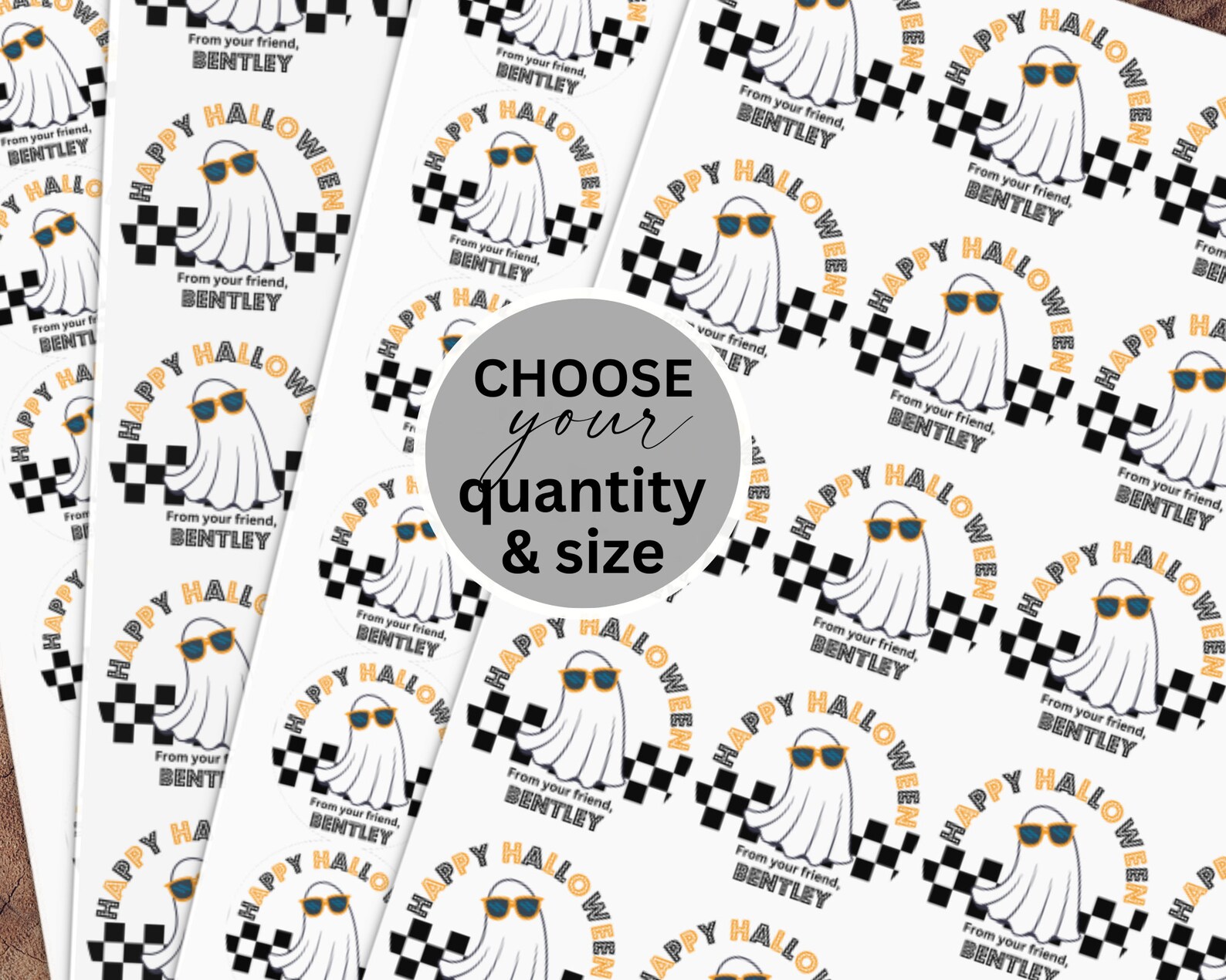 Halloween Stickers for Treat Bags, Favor Labels for Classroom Party ...