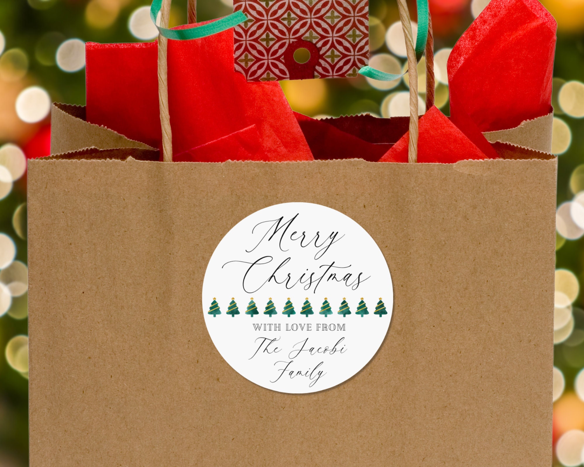 Christmas Gift Labels, Personalized Stickers for Gifts, Christmas Favor ...