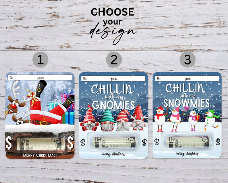 Santa Money Holder Card Stocking Stuffer Christmas Money - Etsy
