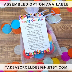 Ready Confetti Printable, Back to School, Night Before First Day ...