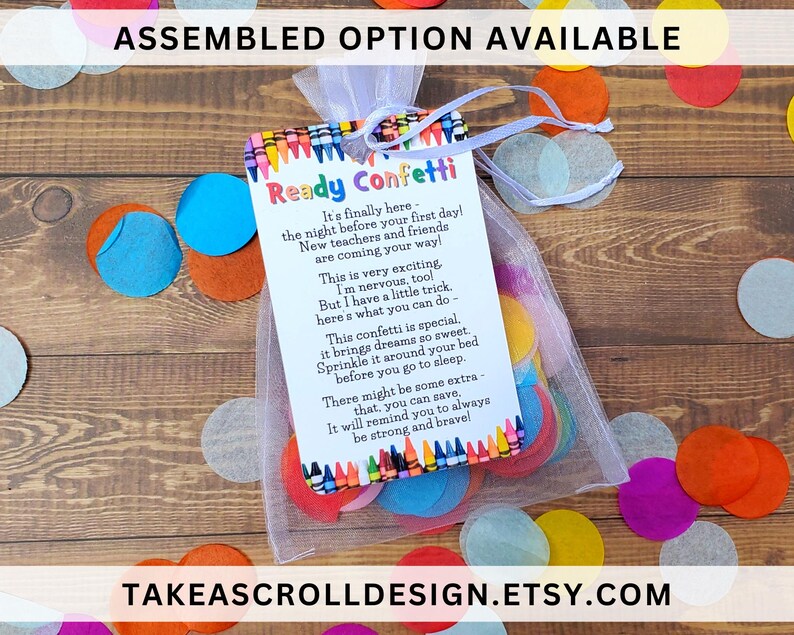 Ready Confetti Tags Printable, Back to School Gift for Student From ...