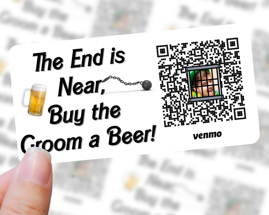Bachelor Party Venmo Stickers, Bachelor Party Favors, Bachelor Party QR ...