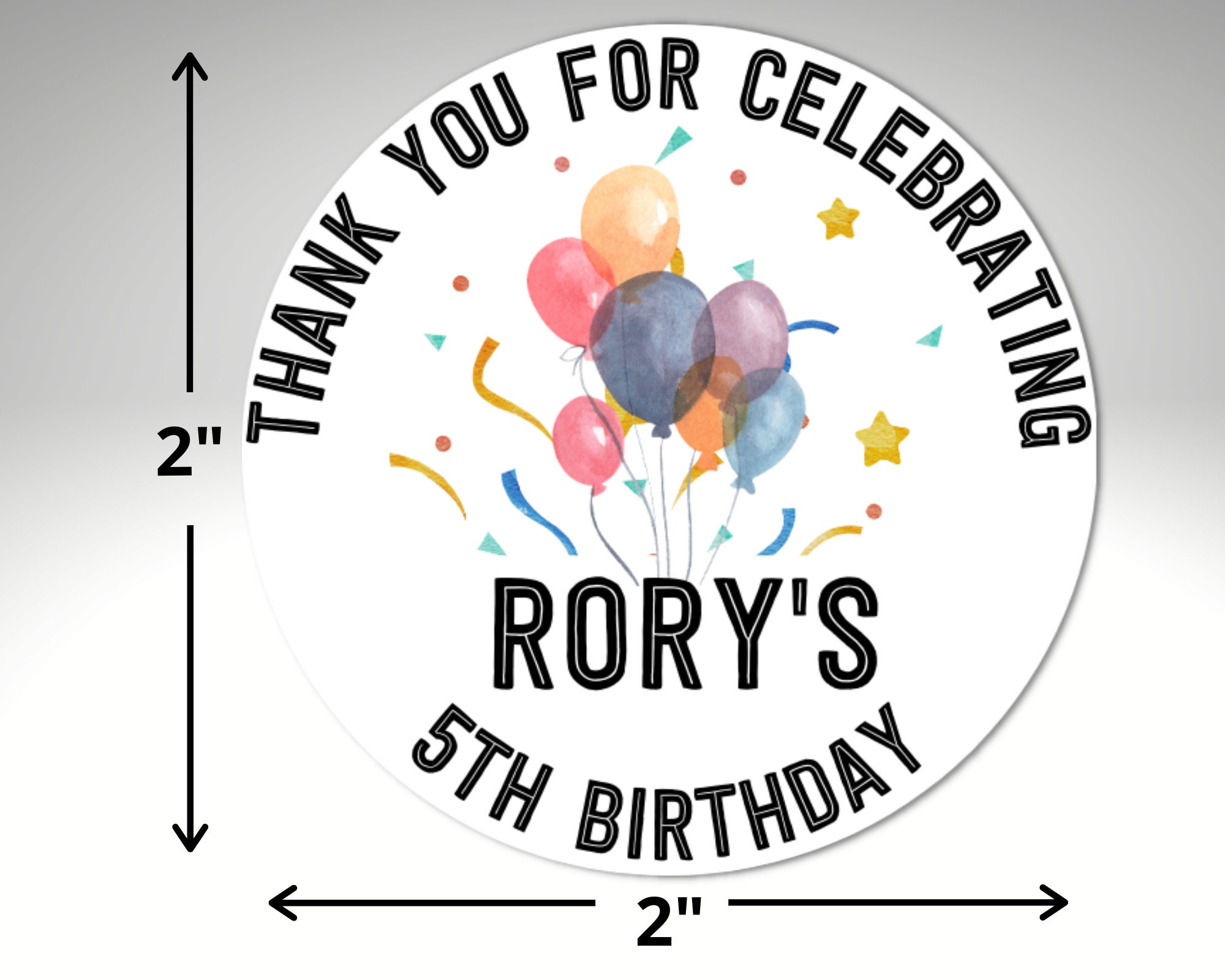 Birthday Stickers Labels for Party Favor Goodie Bags - Etsy