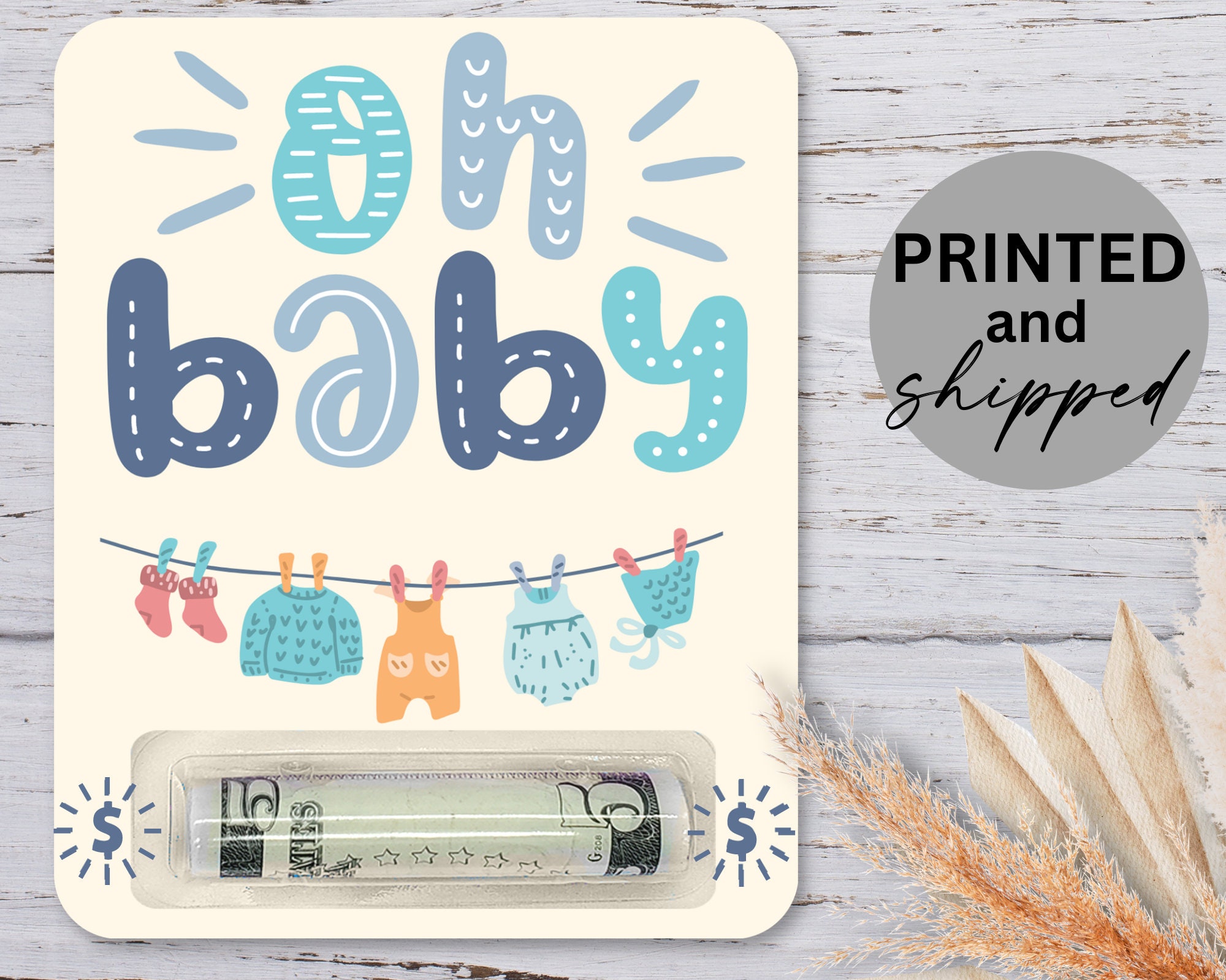 Baby Shower Money Card for Boy Cash Gift for Baby Shower - Etsy