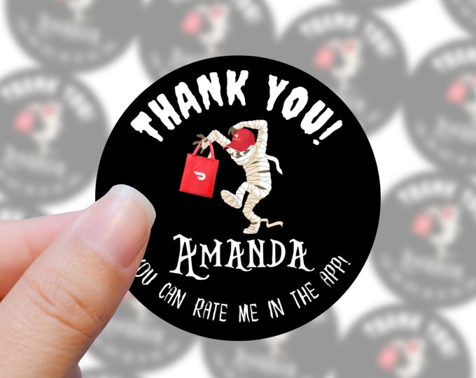 Halloween Delivery Driver Stickers for Bags Custom Thank You - Etsy