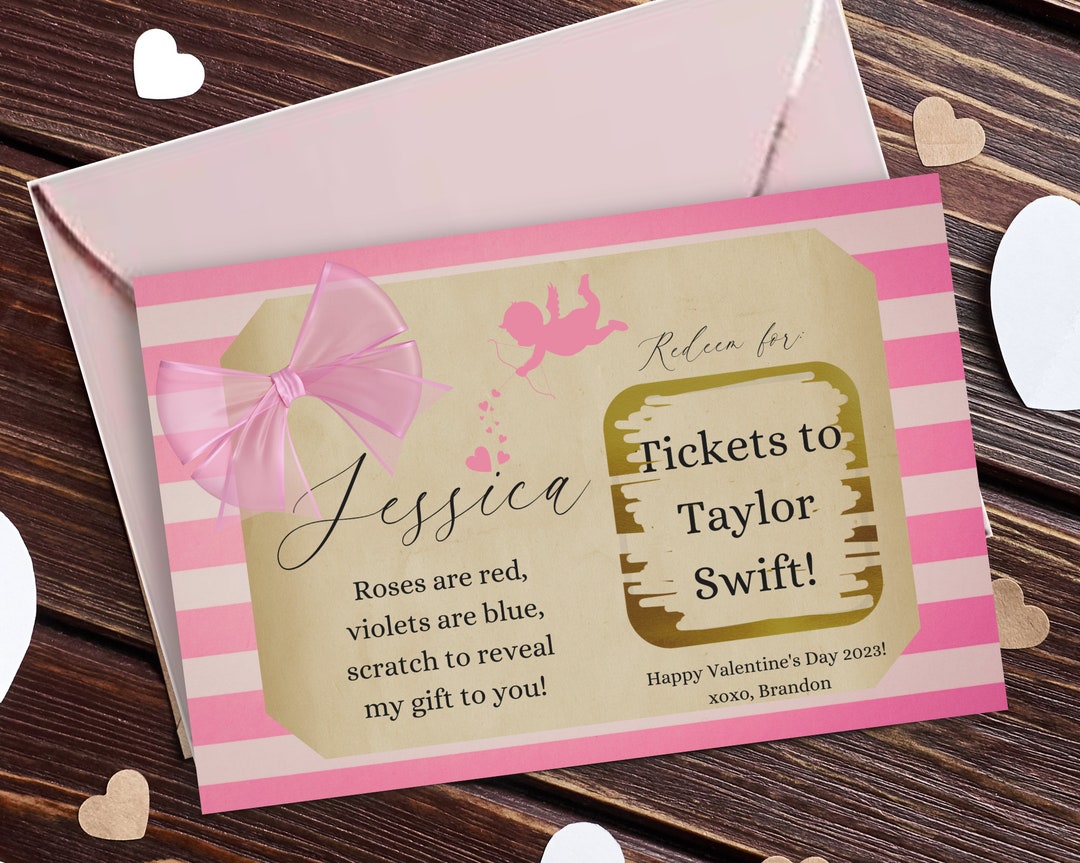 Valentine's Day Scratch off Card, Surprise Trip Reveal, Custom Coupon ...