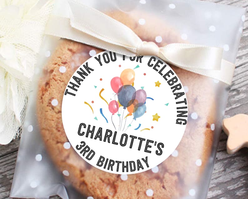 Birthday Stickers Labels for Party Favor Goodie Bags - Etsy