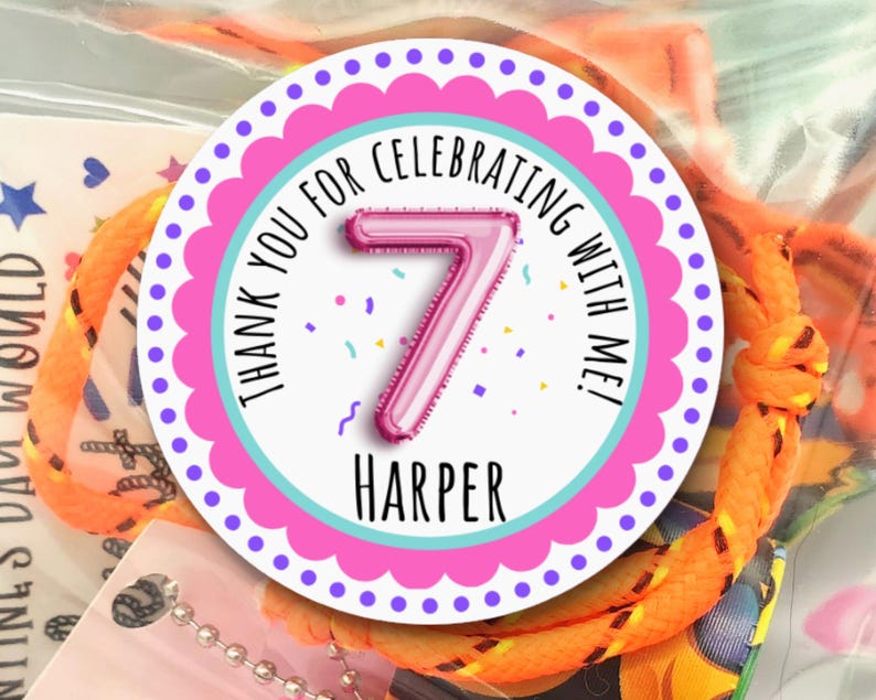 Birthday Stickers for Treat Bags, Personalized Birthday Stickers for ...