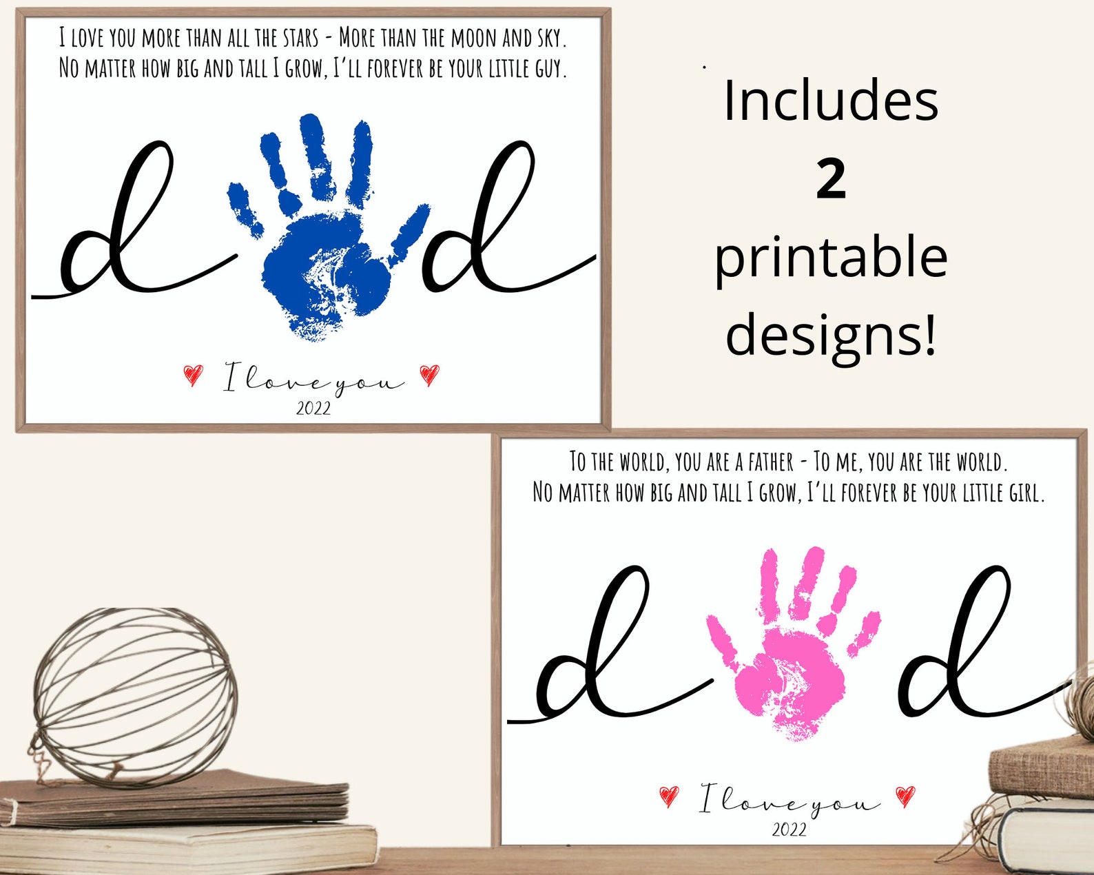 Father's Day Handprint Printable Gift to Dad From - Etsy